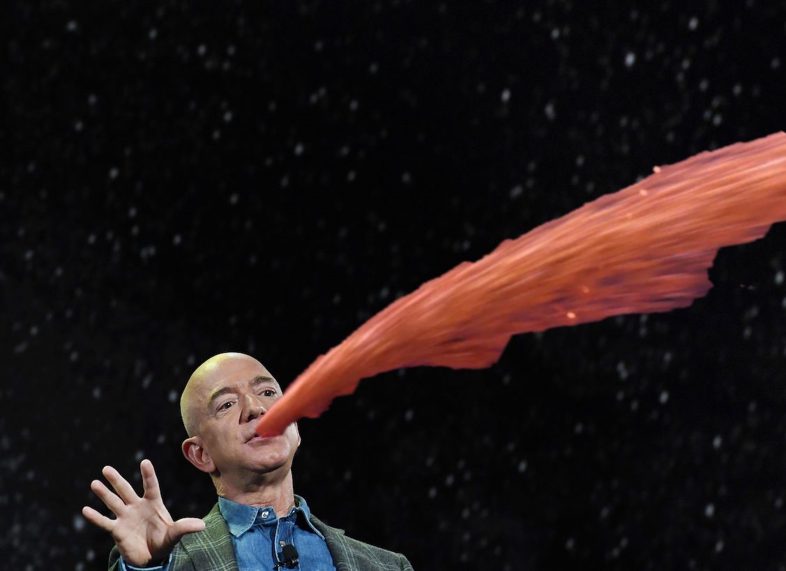 Excited, child-like Jeff Bezos reportedly vomited cotton candy, funnel ...